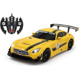RC-Auto Jamara "Deluxe Cars, Mercedes-AMG GT3, 1:14, gelb, 2,4GHz", gelb, Fernlenkfahrzeuge, KinderB:25cm H:31,7cm T:21,8cm, RC-Auto, mit Lautsprecher, B:25cm H:31,7cm T:21,8cm