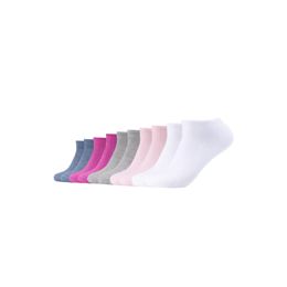Sneakersocken s.Oliver "Socken 10er Pack", Damen, Gr. 39-42, bunt (pastell), Obermaterial: 62% Baumwolle CO. 36% Polyester PES. 2% Elasthan EL., Socken Sneakersocken