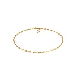 Choker Elli Premium "Halskette Choker Pl&auml;ttchen Design Stern Look 925 Silber" Gr. 36, gold, Halsketten, Damen, ohne Stein, Silber 925 (Sterlingsilber), Choker