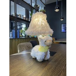 LED Tischleuchte "Alma das Alpaka", beige, 1, H: 48cm, 1 Stk., HAPPY LAMPS FOR SMILING EYES, Leuchten, Hochwertig, Einzigartig, LED Tischleuchte
