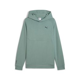 Kapuzensweatshirt Puma "TECH HOODIE DK", Herren, Gr. S, gr&uuml;n (gr&uuml;n moon), Obermaterial: 82% Baumwolle, 18% Polyester, unifarben, regular fit normal, angesetztes B&uuml;ndchen, Sweatshirts Kapuzensweatshirt, mit Kapuze, mit Cat Logo High-Density-Print, mit Eingrifftaschen