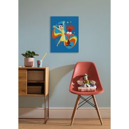 Leinwandbild Komar "Disney and Pixar Inside Out Think Positive", blau (farbe bild(er): blau), Disney, 1 Stk., Vlies, Bilder, Leinwandbild, 30 x 40 cm (Breite x H&ouml;he) - Kinderzimmer, Dekoration