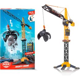 RC-Kran DICKIE TOYS "Mighty Crane", gelb (gelb, schwarz), Fernlenkfahrzeuge, Kinder, Kunststoff, RC-Kran