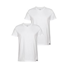 T-Shirt Lee, Herren, Gr. S, wei&szlig;, Obermaterial: 100% Baumwolle, Basic, schmal h&uuml;ftlang, Rundhals, Shirts T-Shirt, in schmaler Passform