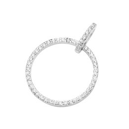 Kettenanh&auml;nger "Charm Anh&auml;nger Kreis mit Zirkonia, Silber 925", wei&szlig;, Giorgio Martello MILANO, Charms, Damen, Silber 925 (Sterlingsilber), Kettenanh&auml;nger
