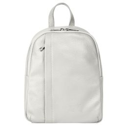 Cityrucksack Samantha Look, Damen, Gr. B/H/T: 29cm x 9cm, onesize, wei&szlig;, Leder, Rindsleder, Rucks&auml;cke Cityrucksack, Echt Leder, Made in Italy