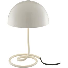 OTTO HOME Tischleuchte "Charlett Pilz Lampe", grau (hellgrau beige), &Oslash; 20cm H: 31cm, 1 Stk., Leuchten, Tischlampe, &Oslash; 20 cm, H&ouml;he 31 cm, Metall, Spiralfu&szlig;, Pilzleuchte, G9, Tischleuchte
