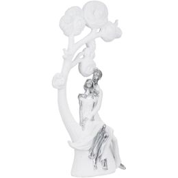 Dekofigur CASABLANCA BY GILDE "Figur Paar; Baum Tree of love wei&szlig; H. 39,5 cm", wei&szlig;, B:20,5cm H:39,5cm T:10,5cm, Kunstharz, Dekofiguren, Dekofigur