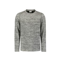 Rundhalspullover NO EXCESS, Herren, Gr. 3XL, kit, Web, Obermaterial: 34% Baumwolle, 34% Viskose, 32% Polyester, meliert, gerade h&uuml;ftbedeckend, Rundhals, Pullover Rundhalspullover, in melierter Optik