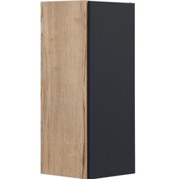 H&auml;ngeschrank Optifit "Roth", schwarz (anthrazit, wildeichefarben), B:30cm H:89,6cm T:34,6cm, Schr&auml;nke, H&auml;ngeschrank, Breite 30 cm