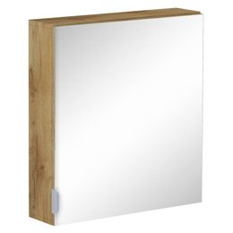 Spiegelschrank Welltime "Lage", braun (wotan eiche), B:60cm H:65cm T:16cm, Holzwerkstoff, Schr&auml;nke, Spiegelschrank, Pflegeleichte Oberfl&auml;che, FSC-zertifiziert