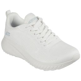 Sneaker Skechers "BOBS SQUAD CHAOS FACE OFF", Damen, Gr. 40, wei&szlig; (sanftes wei&szlig;), Textil, Schuhe Sneaker, Freizeitschuh, Halbschuh, Schn&uuml;rschuh mit Komfort-Innensohle