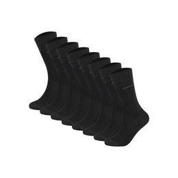 Sneakersocken Camano "Socken 8er Pack", Damen, Gr. 39-42, schwarz, Obermaterial: 80% Baumwolle CO. 17% Polyamid PA. 3% Elasthan EL., Socken Sneakersocken
