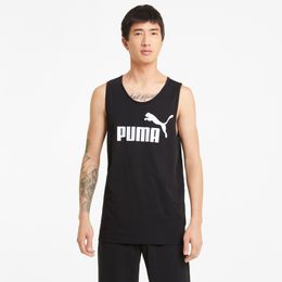 Tanktop Puma "ESS TANK", Herren, Gr. S, schwarz (Puma schwarz), Jersey, Obermaterial: 100% Baumwolle, bedruckt, regular fit normal, Rundhals, Tops Tanktop, Regular Fit, sportlicher Stil, Rundhalsausschnitt, &auml;rmellos