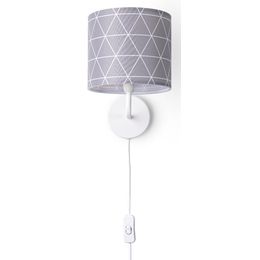 Paco Home Wandleuchte "Stella 401", wei&szlig;, 1, &Oslash; 18cm H: 26,5cm, Leuchten, Stecker Flur Lampe Wohnzimmer &acirc;&circ;&hellip;18cm Skandi Stil Kabel 3m E14, Wandleuchte