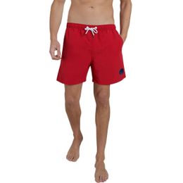 Badeshorts Ceceba "Rio", Herren, Gr. XXL, N-Gr, rot (salsa rot), Polyamid, Polyester, unifarben, Badehosen Badeshorts, mit praktischen Seitentaschen, bequem, locker, elastischer Bund