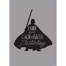 Bild Komar "Star Wars Silhouette Quotes Vader", bunt (farbe bild(er): bunt), B:50cm H:70cm, Holz, Papier, Bilder, Bild, Wandbild zur Dekoration im Kinderzimmer - ohne Rahmen
