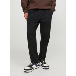 Jack & Jones Sweathose JACK & JONES "JPSTGORDON Jogpants mit Kordelzug und bequemem Schnitt", Herren, Gr. XL, N-Gr, schwarz, angeraute Sweatware, Obermaterial: 100% Baumwolle, bedruckt, unifarben, bequem normal, Hosen Sweathose, unifarben, modisch, bequem, Baumwolle