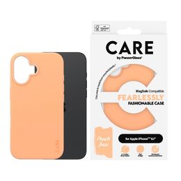 CARE BY PANZERGLASS Handyh&uuml;lle "Fashionable Case f&uuml;r Apple iPhone 16", orange, B:11cm H:2cm T:20cm, H&uuml;llen, Backcover, Schutzh&uuml;lle, Handyschutzh&uuml;lle, Case, Schutzcase, sto&szlig;fest, Handyh&uuml;lle