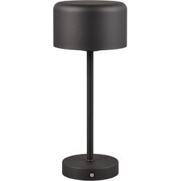 my home LED Tischleuchte "Kadira", schwarz (schwarz matt), 1, &Oslash; 12,6cm H: 30cm, 1 Stk., Leuchten, Akku Tischlampe mit USB-C Anschluss, Touchdimmer 4 Stufen, H&ouml;he 30cm, LED Tischleuchte