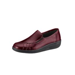 Slipper Aco, Damen, Gr. 41, rot (bordeaux), Glattleder, Schuhe Slipper