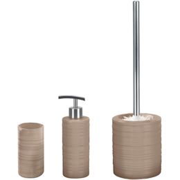 Badaccessoire-Set Kleine Wolke "Sahara", braun (basalt), Stein, Badaccessoires-Sets, Badaccessoire-Set