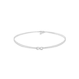 Choker Elli "Halskette Choker Erbskette Infinity Unendlichkeit 925 Silber" Gr. 36, silber, Halsketten, Damen, ohne Stein, Silber 925 (Sterlingsilber), Choker