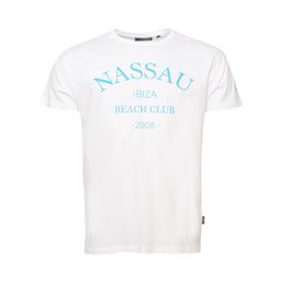 T-Shirt NASSAU BEACH "T-Shirt NB231044", Herren, Gr. S, wei&szlig; (sanftes wei&szlig;), Obermaterial: 100% Baumwolle CO., Shirts T-Shirt