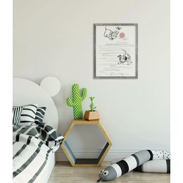 Wandbild Komar "Disney Animals Dogs and Cats Playground", wei&szlig; (farbe bild(er): wei&szlig;), Disney, 1 Stk., Vlies, Bilder, Wandbild, 50 x 70 cm (Breite x H&ouml;he) - Kinderzimmer, Dekoration