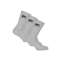 Kurzsocken Fila "Socken 3er Pack", Damen, Gr. 43-46, grau, Obermaterial: 70% Baumwolle CO. 29% Polyester PES. 1% Elasthan EL., Socken Kurzsocken