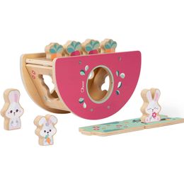 Steckspielzeug Chicco "My Wood Friendy - Der Hasenh&uuml;gel", bunt, Steckspielzeug, BabyB:13,7cm H:11cm T:25cm, Holz, Steckspielzeug, B:13,7cm H:11cm T:25cm