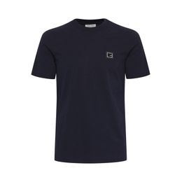 T-Shirt Casual Friday "T-Shirt CFTHOR tee with logo badge", Herren, Gr. S, blau (schwarz navy), Obermaterial: 100% Baumwolle CO., Shirts T-Shirt
