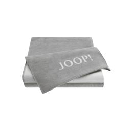 JOOP! Wohndecke JOOP "Wohndecken 1er Pack" Gr. 150, grau (hellgrau), B:150cm, Obermaterial: 58% Baumwolle CO. 35% Polyacryl PAN. 7% Polyester PES., Wohndecken, Wohndecke