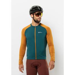 Fahrradjacke Jack Wolfskin "GRAVEX FZ L/S M", Herren, Gr. XXL (58), gr&uuml;n, OBERSTOFF: 82% POLYESTER, 18% ELASTHAN. LINING: 100% POLYESTER, Jacken Fahrradjacke