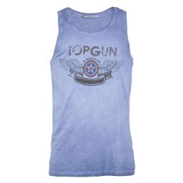 Yogatop Top Gun "Tank Top Flap TG20191066", Herren, Gr. S, blau (navy), Obermaterial: 100% Baumwolle CO., Tops Yogatop