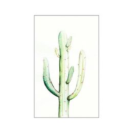 Bild Komar "Saguaro Watercolor", bunt (farbe bild(er): bunt), B:40cm H:50cm, Holz, Papier, Bilder, Bild, Wandbild zur Dekoration - ohne Rahmen