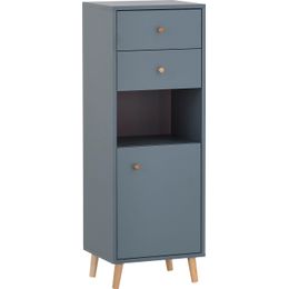 Midischrank Schildmeyer "Bjarne", blau (fjord), B:40,3cm H:113,4cm T:33cm, Schr&auml;nke, Midischrank, Breite 40,3 m
