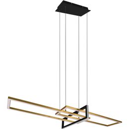 Trio LEUCHTEN LED Pendelleuchte "ALICA", grau (messingfarben), 1, H: 150cm, 1 Stk., Leuchten, mit Switch Dimmer, &uuml;ber Wandschalter dimmbar, Abh&auml;ngung 150 cm, LED Pendelleuchte