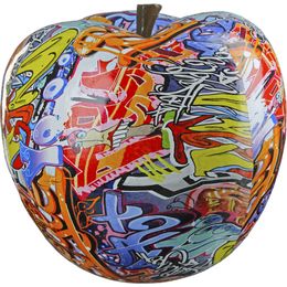 Dekoobjekt CASABLANCA BY GILDE "Apfel Street Art", bunt, B:29cm H:31cm T:29cm, Kunstharz, Dekofiguren, Dekoobjekt, Graffiti-Design