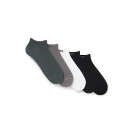 Sneakersocken BOSS "5P AS Uni CC", Herren, Gr. 43-46, schwarz, Baumwollmischung, unifarben, elastisch, Socken Sneakersocken, mit BOSS Label