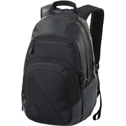 Schulrucksack Nitro "Stash 29", M&auml;dchen, Gr. B/H/T: 32cm x 49cm x 22cm, schwarz (tough schwarz), Polyester, Rucks&auml;cke Schulrucksack, Alltagsrucksack, Rucksack f&uuml;r Freizeit, Schule, Arbeit und Reise