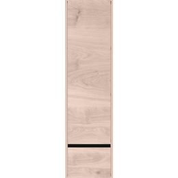 H&auml;ngeschrank Germania "Cantoria", schwarz (castello, eiche, nachbildung, schwarz), B:36cm H:134cm T:29cm, Schr&auml;nke, H&auml;ngeschrank, griffloses Design, T&uuml;rd&auml;mpfung