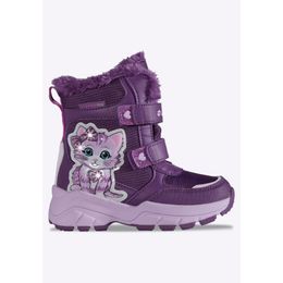 Winterboots Lotto, M&auml;dchen, Gr. 32, lila (lila, lavender), Synthetik, Schuhe Winterboots, Winterschuhe, Winterstiefel, wasserdicht & mit Blinkfunktion