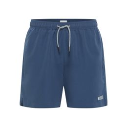 Shorts Mustang "Style Oceanside Short", Herren, Gr. XL, N-Gr, blau (insignia blau), Web, Obermaterial: 100% Polyester, unifarben, regular fit extrakurz, Hosen Shorts, Sommerhose mit elastischem Bund und Kordel