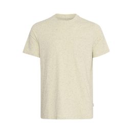 Rundhalsshirt Blend "Rundhalsshirt BHJEVAN", Herren, Gr. M, beige (bleached sand), Obermaterial: 60% Baumwolle CO. 40% Polyester PES., Shirts Rundhalsshirt