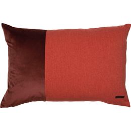 Dekokissen Esprit "Harp", orange (orange, unifarben), B:58cm L:38cm, Polyester, Dekokissen_Sitzkissen_Kissenh&uuml;llen, Dekokissen, mit Keder und Applikation, Kissenh&uuml;lle ohne F&uuml;llung, 1 St&uuml;ck