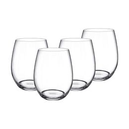 Villeroy & Boch Glas VILLEROY & BOCH "Wassergl&auml;ser Entr&eacute;e 480 ml 4er Set transparent", bunt (transparent), Glas, Trinkgef&auml;&szlig;e, Glas