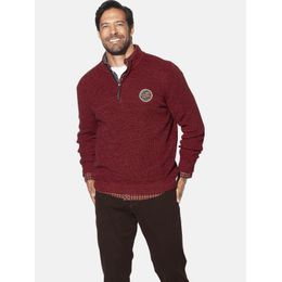 Troyer Jan Vanderstorm "Pullover RAGNARLOD", Herren, Gr. XXL, rot (dunkelrot melange), Obermaterial: 100% Baumwolle CO., Pullover Troyer
