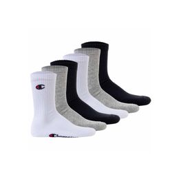 Kurzsocken Champion "Socken 6er Pack", Damen, Gr. 39-42, bunt (schwarz, wei&szlig;, grau), Obermaterial: 70% Baumwolle CO. 28% Polyester PES. 2% Elasthan EL., Socken Kurzsocken