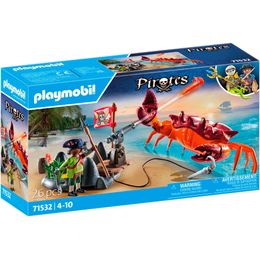 Konstruktions-Spielset Playmobil "Kampf gegen die Riesenkrabbe (71532), Pirates", bunt, Spielbausteine, Kinder, Kunststoff, Konstruktions-Spielset, Made in Europe
